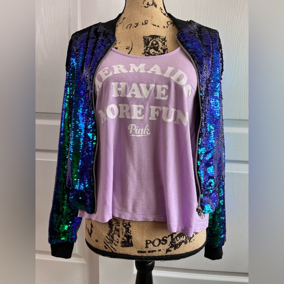 LuLaRoe | Jackets & Coats | Rare Lularoe Elegant Sequin Bomber Jacket ...